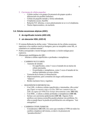 11 Citología Cervico Vaginal. Cambios escamosos tumorales. | PDF