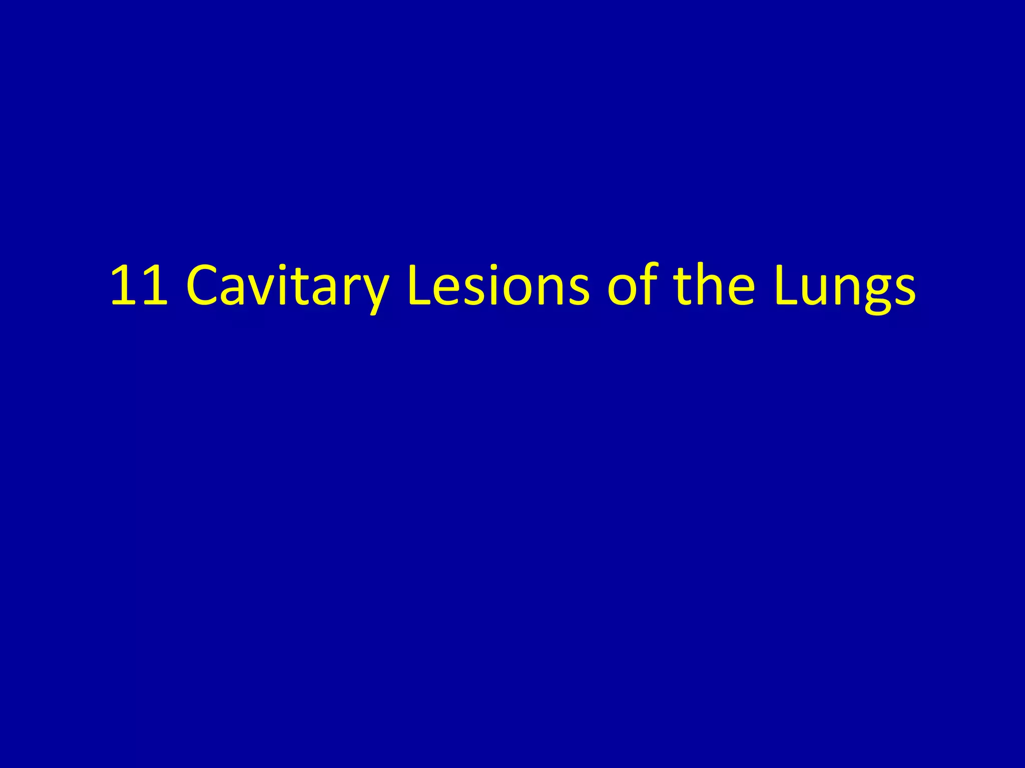 11 cavitary lesions of the lungs | PPTX