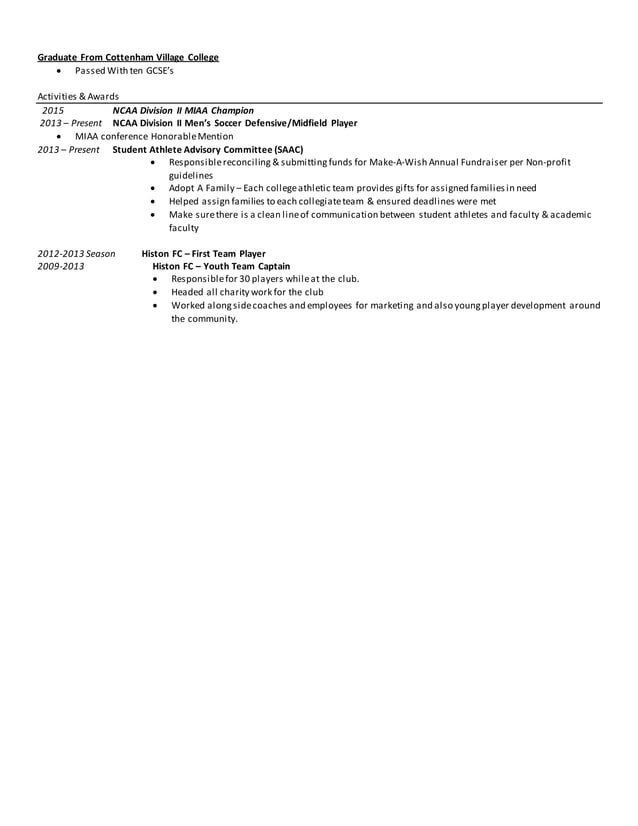 Rhys Williams resume | PDF