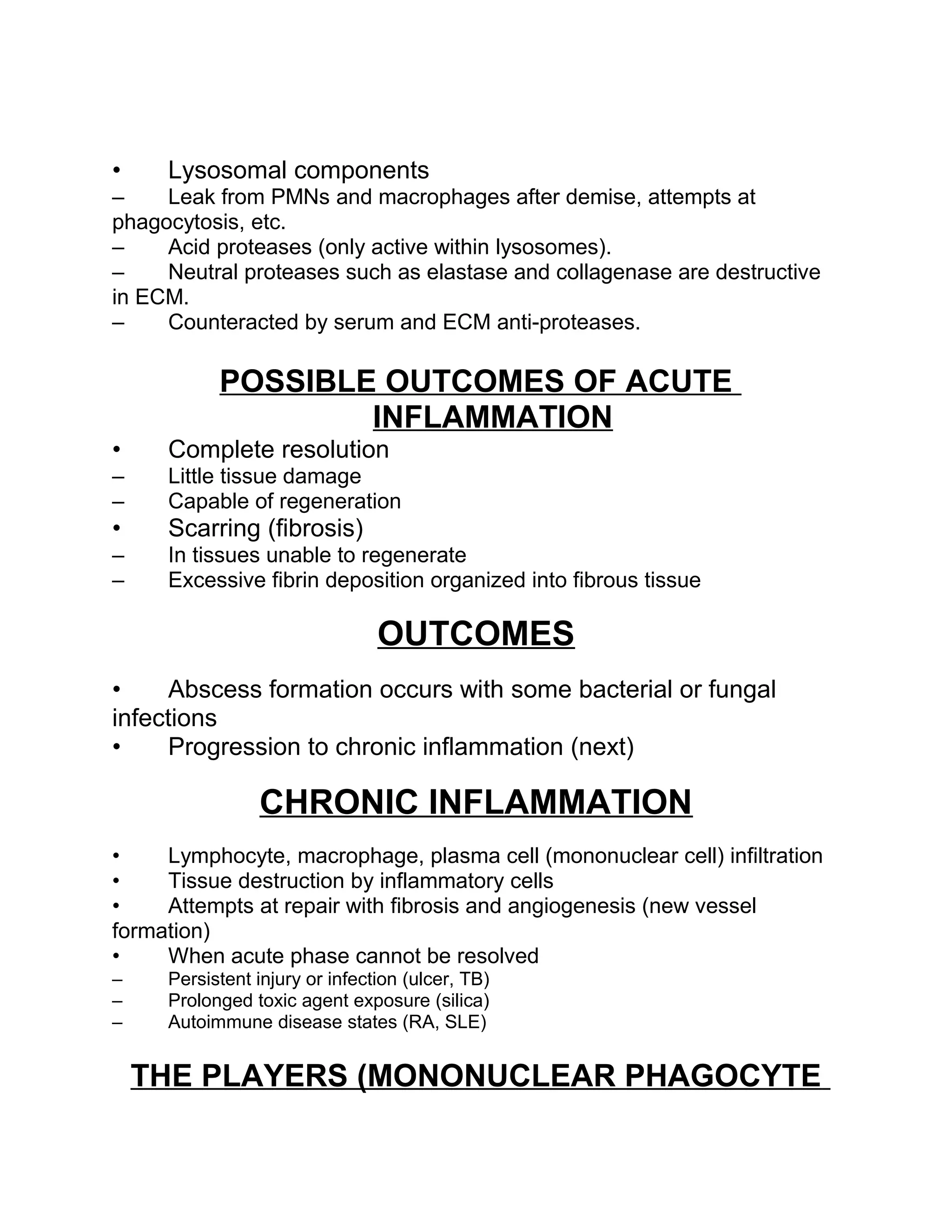 11 cellular & vascular events in acute inflammation | DOC