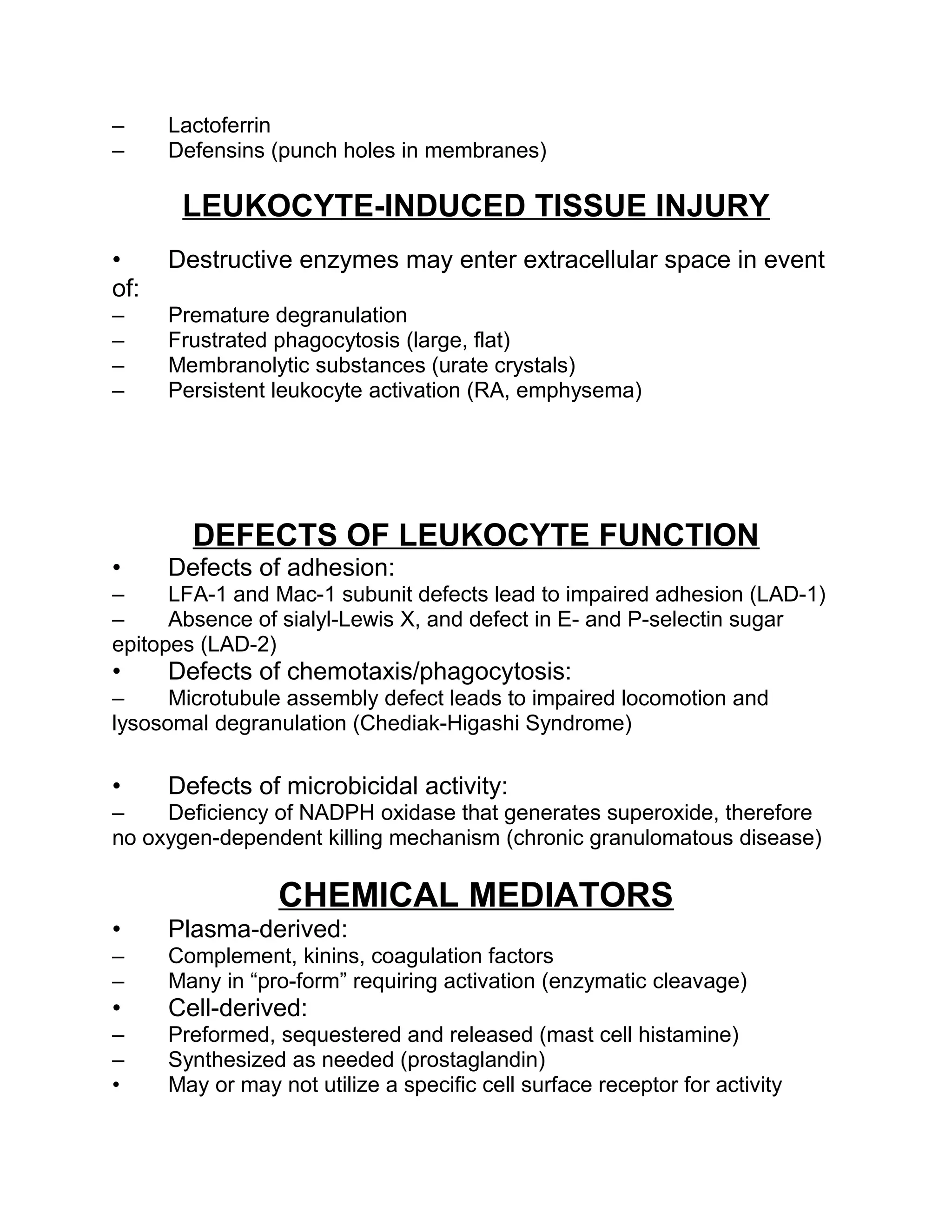 11 cellular & vascular events in acute inflammation | DOC