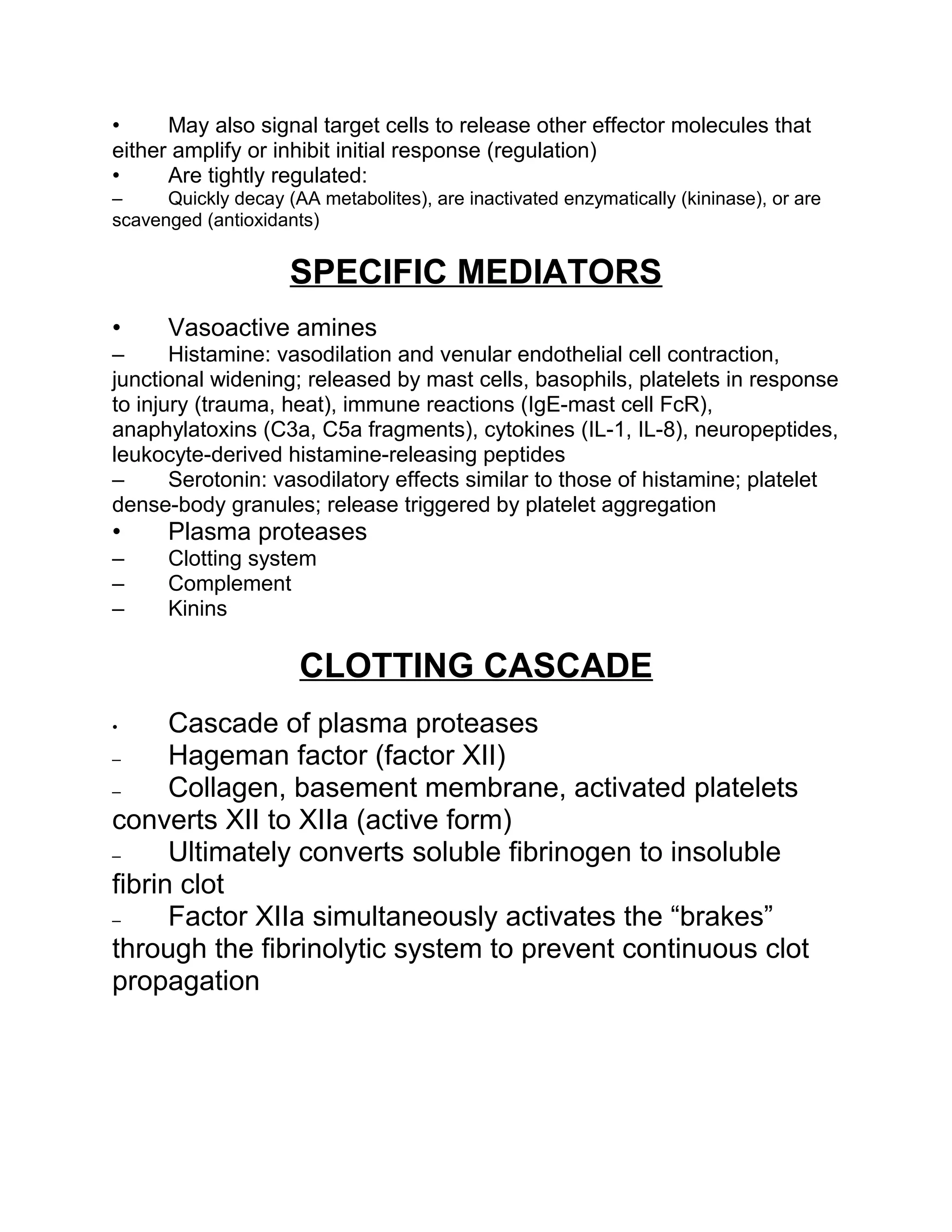 11 cellular & vascular events in acute inflammation | DOC