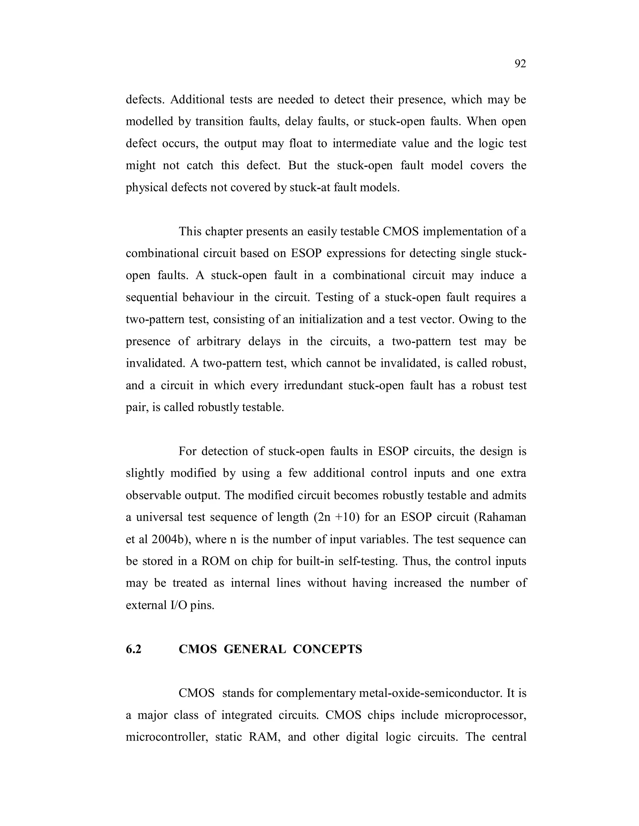STUCK-OPEN FAULT ANALYSIS IN CMOS TRANSISTOR BASED COMBINATIONAL CIRCUITS | PDF