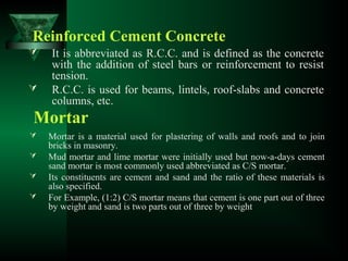 building material in Civil engineering | PPT