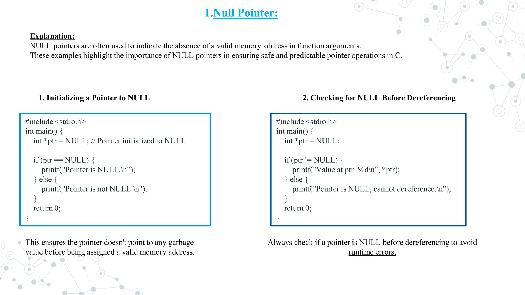 Pointers in C and GO presentation explaination | PDF