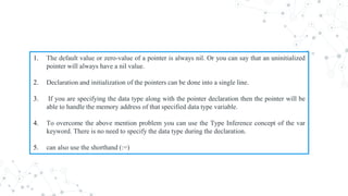 Pointers in C and GO presentation explaination | PDF