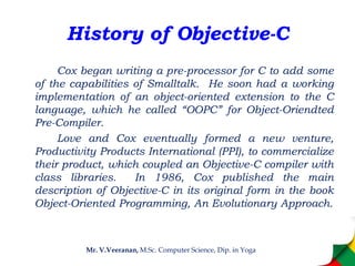 C, Objective C & C++ History | PPT