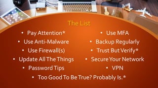 11 Commandments of Cyber Security for the Home | PPTX