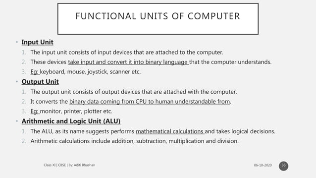 COMPUTER SCIENCE CLASS 11 | PPTX | Computing | Technology & Computing