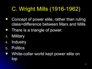 สัปดาห์ที่ 11 conflict theory marx | PPT