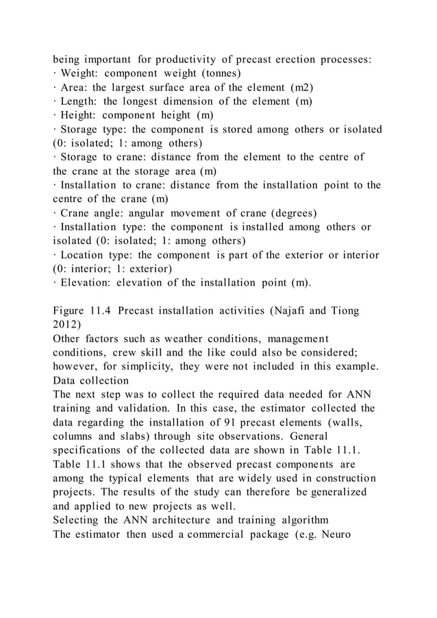 11 Construction Productivity And Cost Estimation Using Artificial Pdf