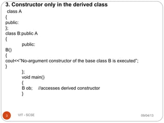 11 constructors in derived classes | PPT