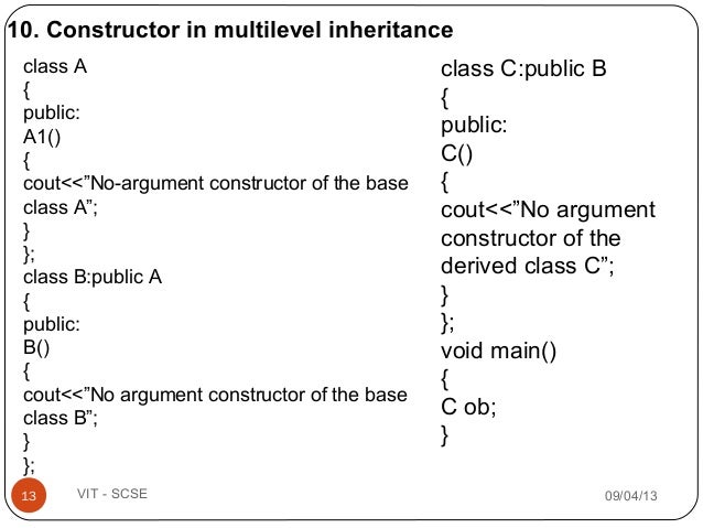 11 Constructors In Derived Classes