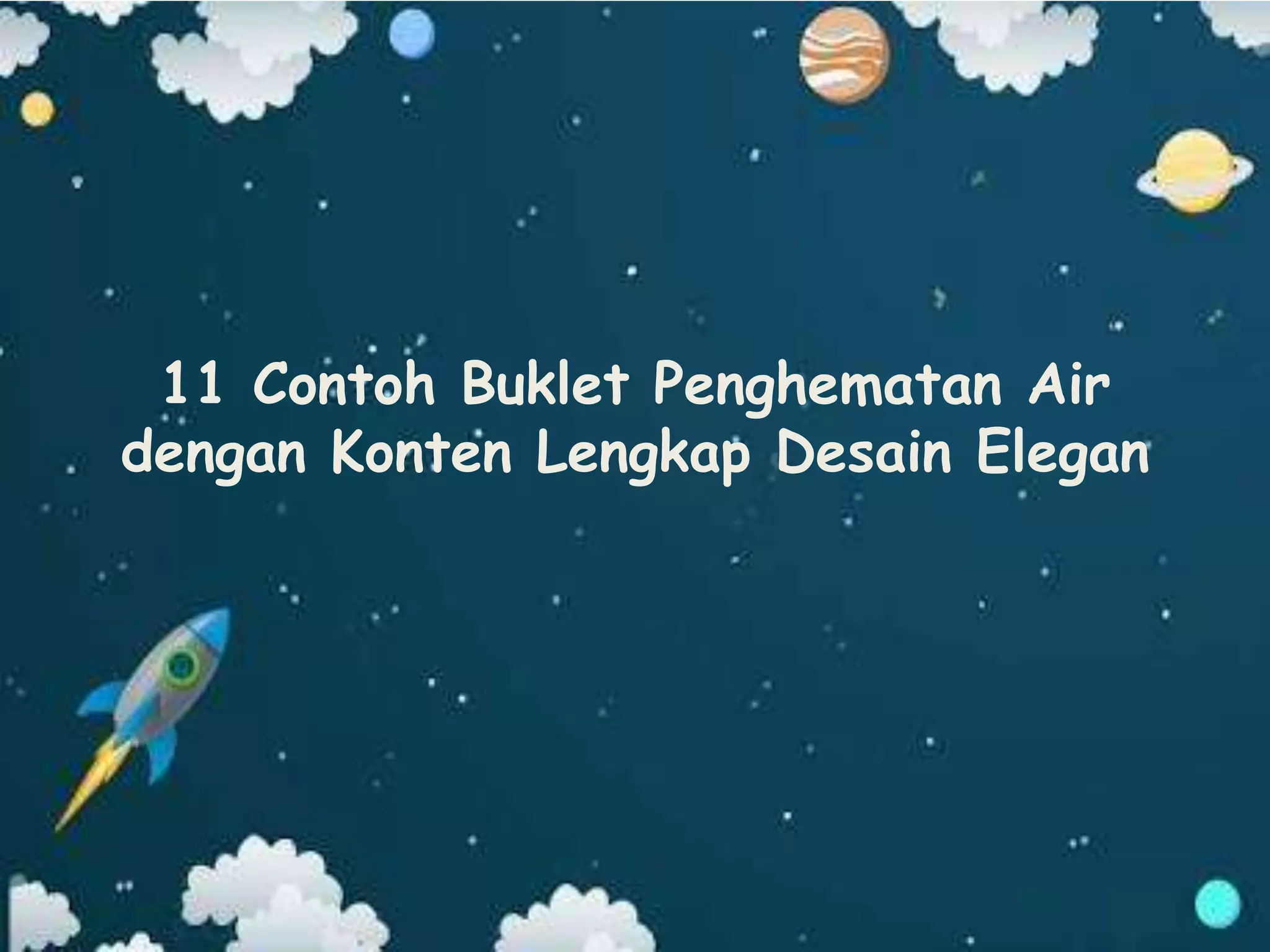 11 contoh buklet penghematan air dengan konten lengkap | PPTX