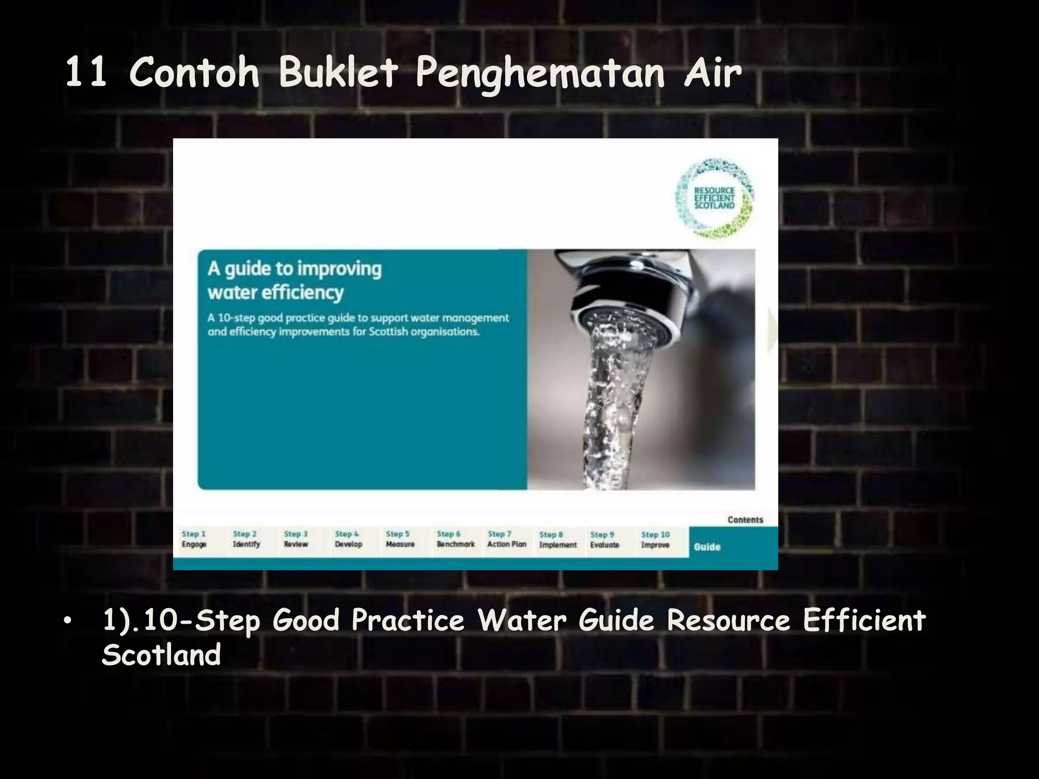 11 contoh buklet penghematan air dengan konten lengkap | PPTX