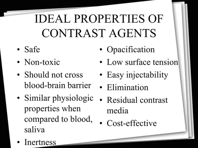 Contrast Radiography | PPTX | Chemistry | Science