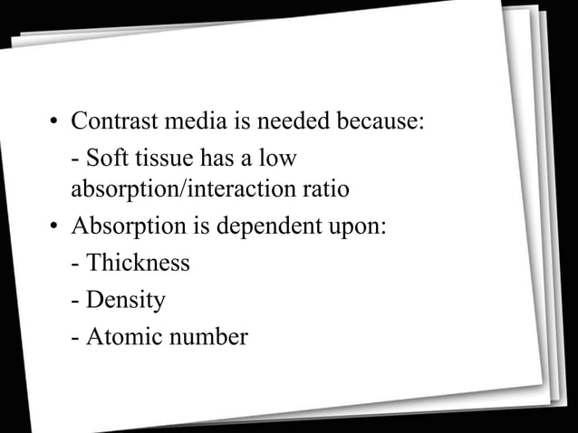 Contrast Radiography | PPTX | Chemistry | Science