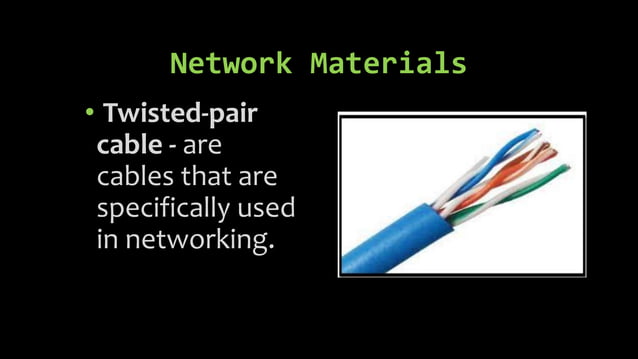Network materials, tools and testing devices.pptx | Computer Networking ...