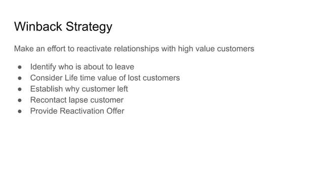 11 customer aquisition,winback strategy | PPT