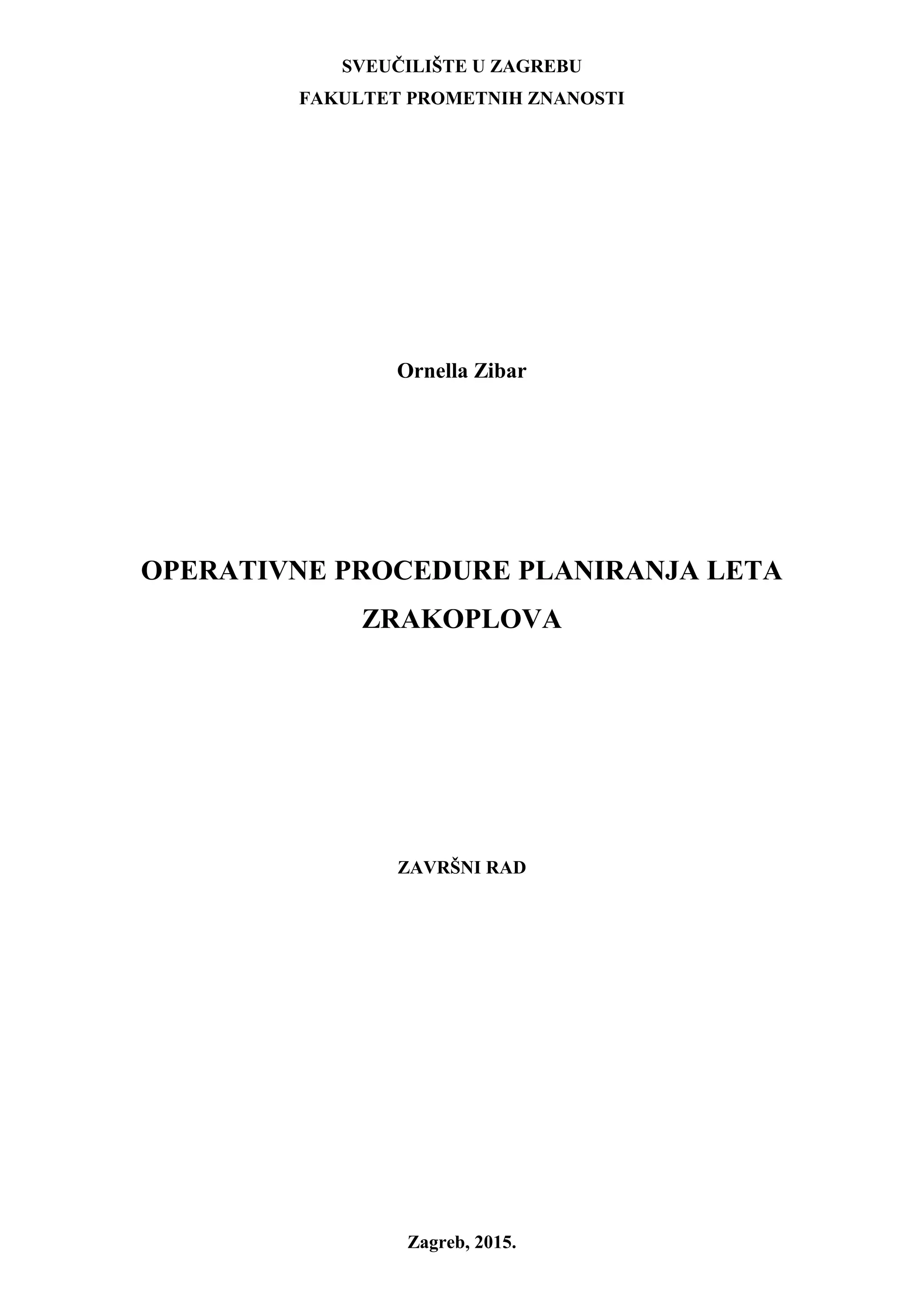 Planiranje leta zrakoplova | PDF