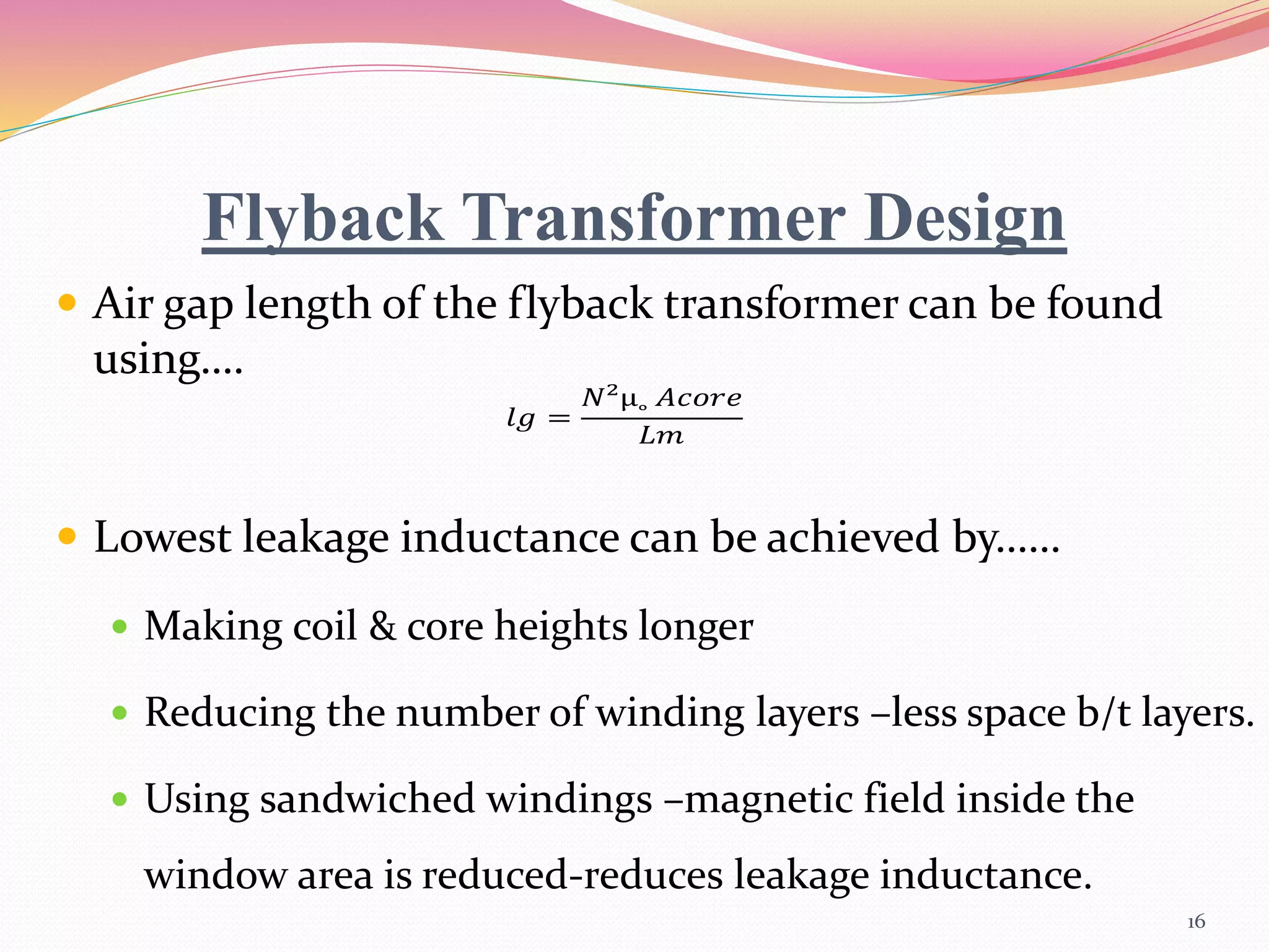 FLYBACK CONVERTER PPT | PPTX