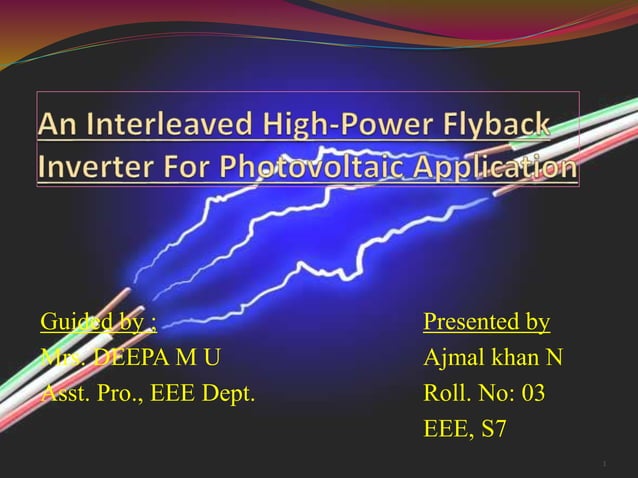 FLYBACK CONVERTER PPT | PPTX | Consumer Electronics | Technology & Computing