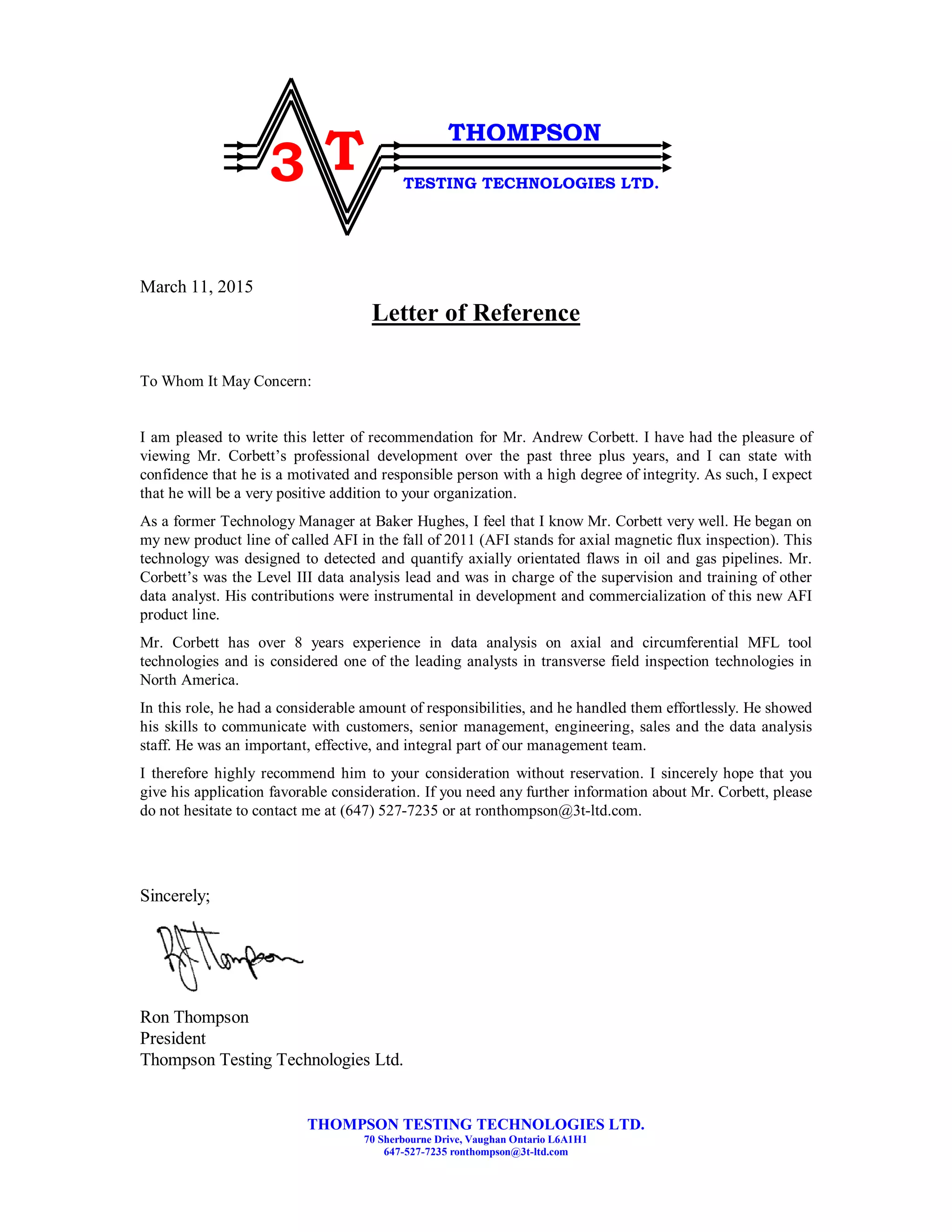 Andrew Corbett letter of Reference March-11-2015 | PDF