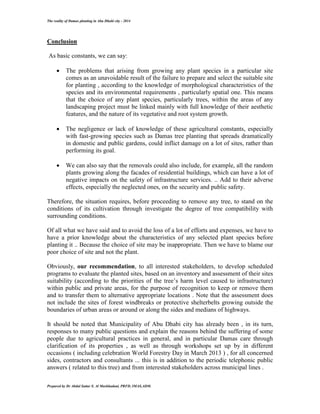 The Reality of Damas (Conocarpus spp.) planting in AD city - 2014 | PDF