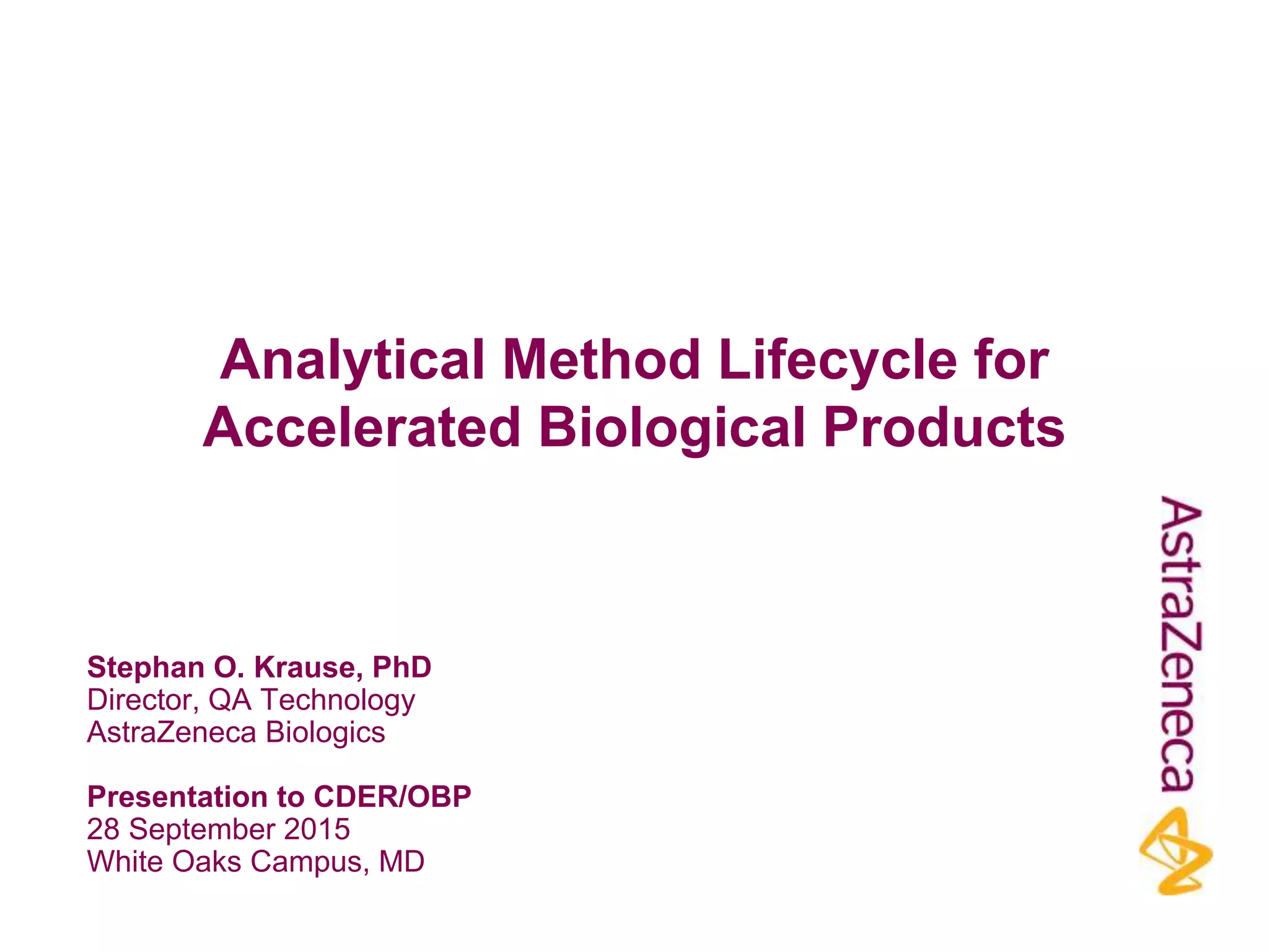FDA (invited) Presentation - Specifications and Analytical Method ...