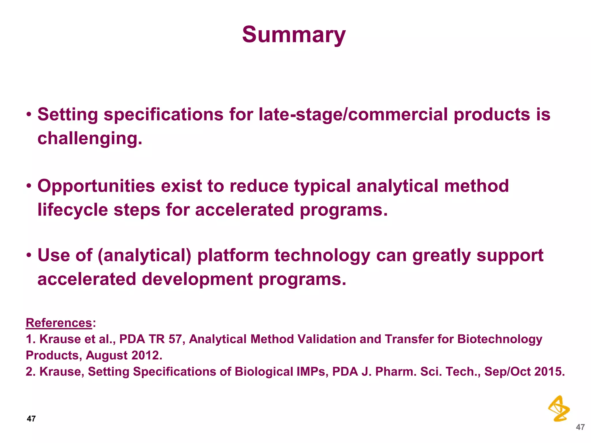 FDA (invited) Presentation - Specifications and Analytical Method ...