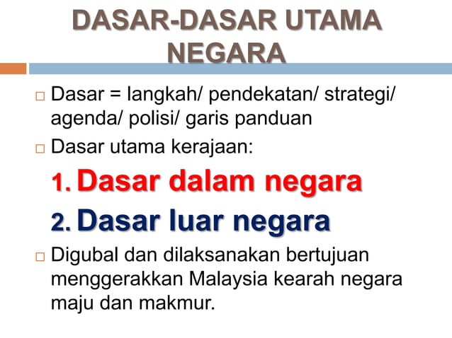 11 dasar dasar-kerajaan_malaysia | PPTX