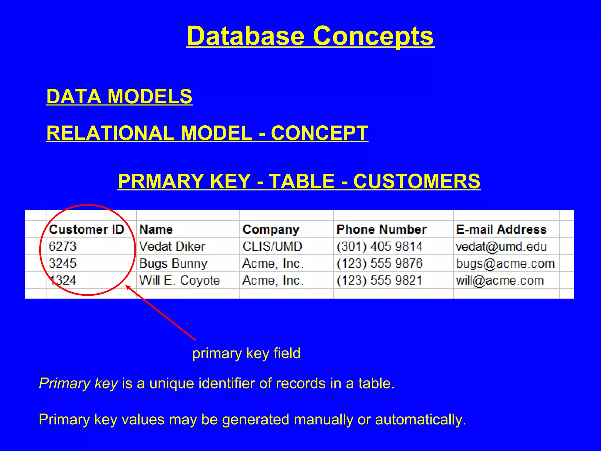 11 Database Concepts | PPT