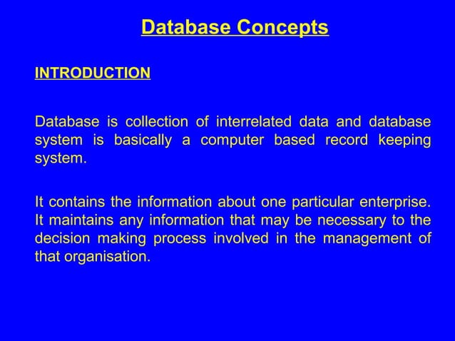 11 Database Concepts | PPT | Databases | Computer Software and Applications