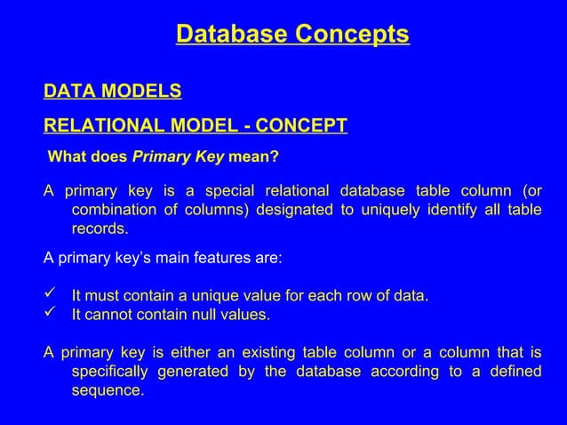 11 Database Concepts | PPT | Databases | Computer Software and Applications