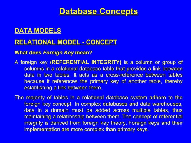 11 Database Concepts | PPT | Databases | Computer Software and Applications