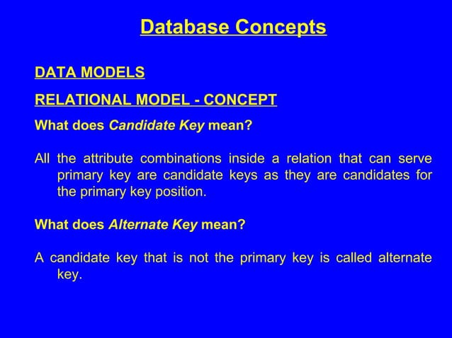 11 Database Concepts | PPT | Databases | Computer Software and Applications