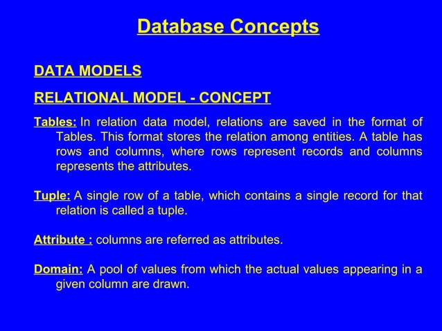 11 Database Concepts Ppt