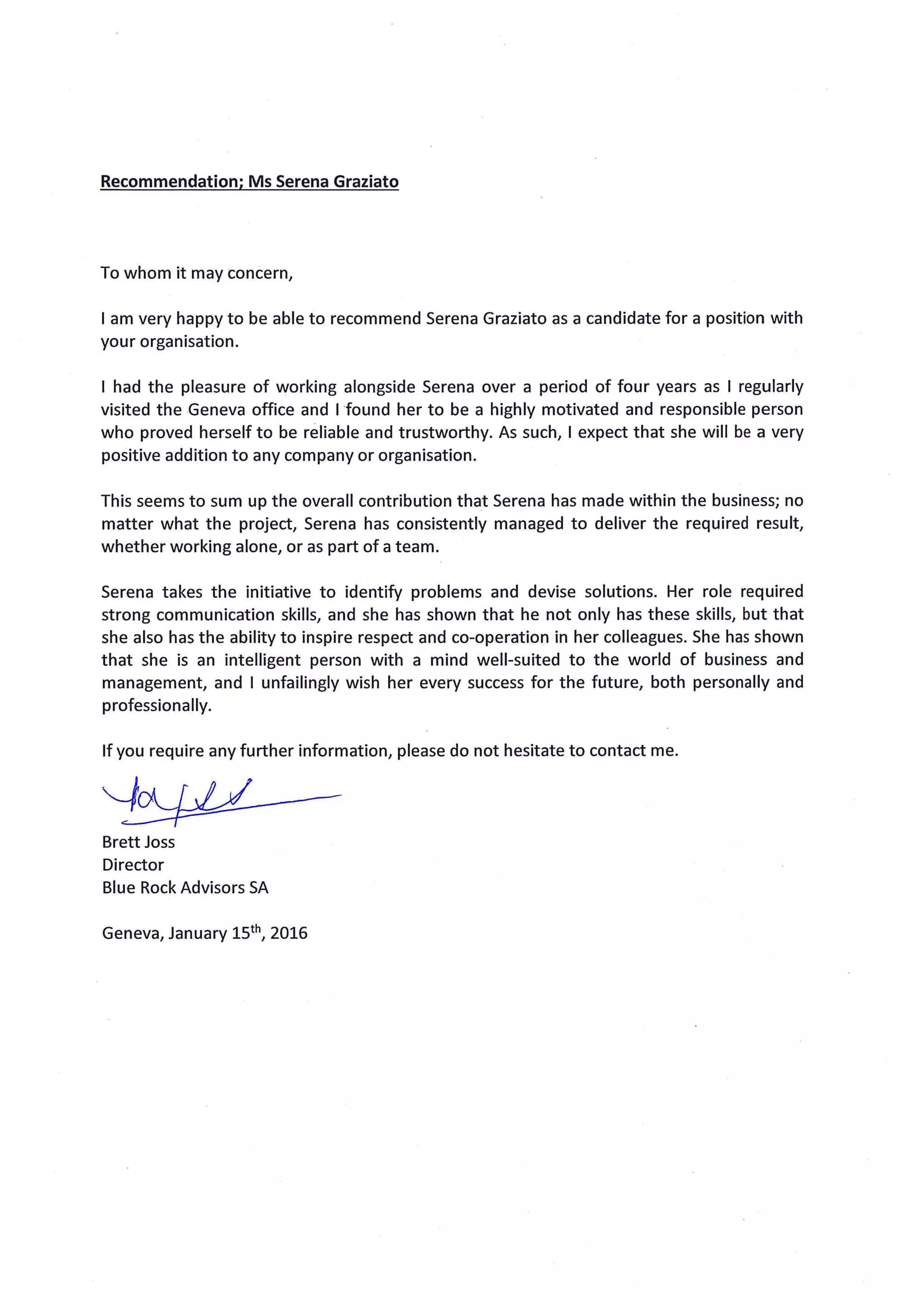 Brett Joss-Recommendation Letter | PDF