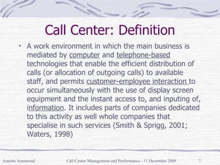 Call center Management | PPT