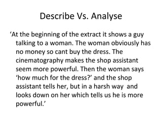 11 describe vs analyse | PPT