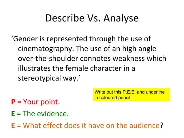11 describe vs analyse | PPT