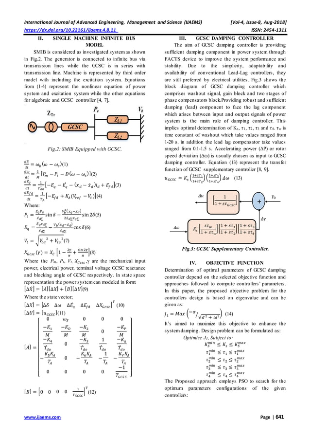 Design of GCSC Stabilizing Controller for Damping Low Frequency Oscillations | PDF