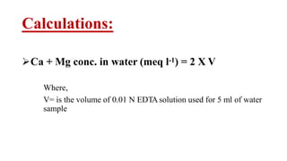 Determination of calcium and magnecium in water sample | PDF