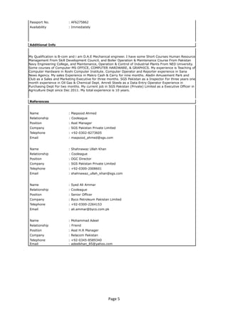 MIRZA ADEEL BAIG SGS CV RTF Format | RTF