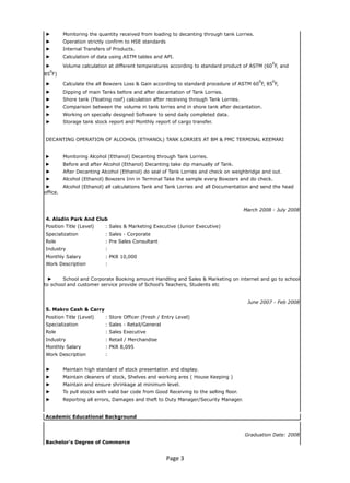 MIRZA ADEEL BAIG SGS CV RTF Format | PDF