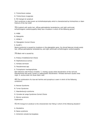 ETAS_MCQ_11 disorder of hair and nails | DOC