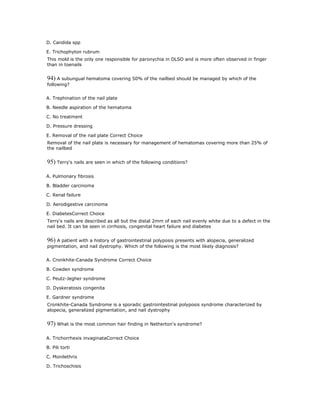 ETAS_MCQ_11 disorder of hair and nails | DOC