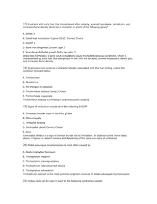 ETAS_MCQ_11 disorder of hair and nails | DOC