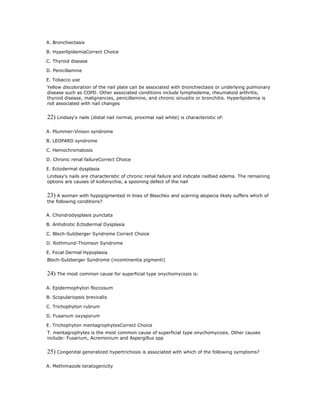 ETAS_MCQ_11 disorder of hair and nails | DOC