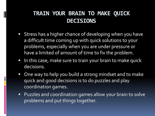 Do puzzles and play coordination games to empower your mind | PPT